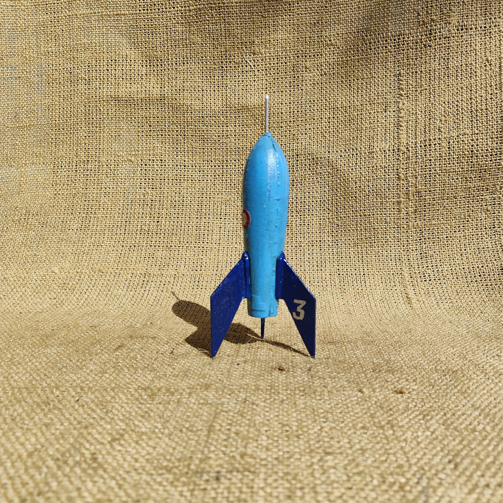 No. 3 Blue Rocket Bank with Spike – Stanley Art Foundry