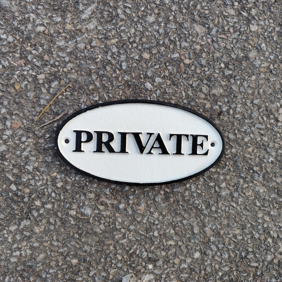 " Private " Sign – Stanley Art Foundry