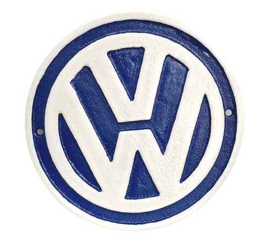 VW Round Sign Blue & White – Stanley Art Foundry