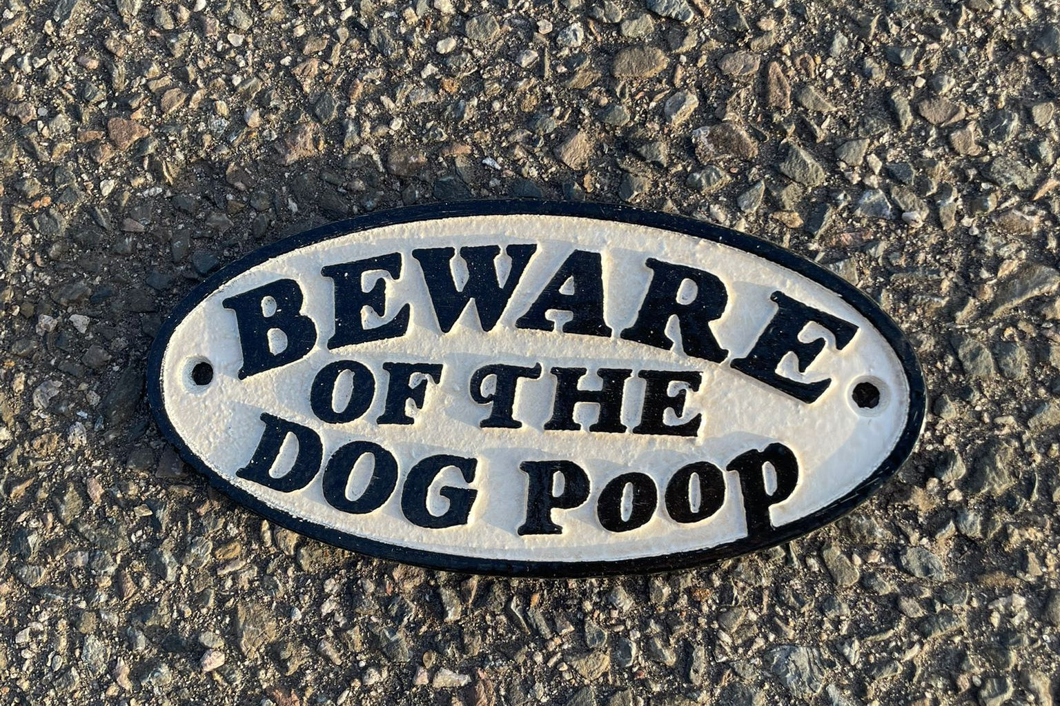 Beware of the Dog Poop Sign – Stanley Art Foundry